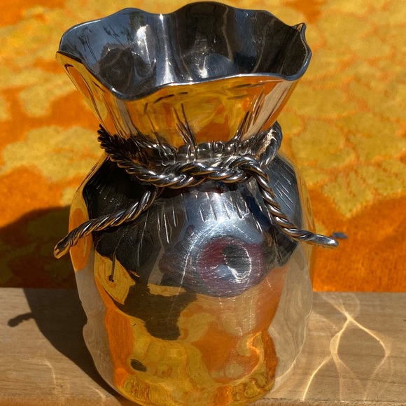 Other | Antique Silver Plate Almazan Sack Vase | Poshmark